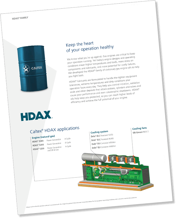 Gas engine lubricants for power generation applications | Caltex ...